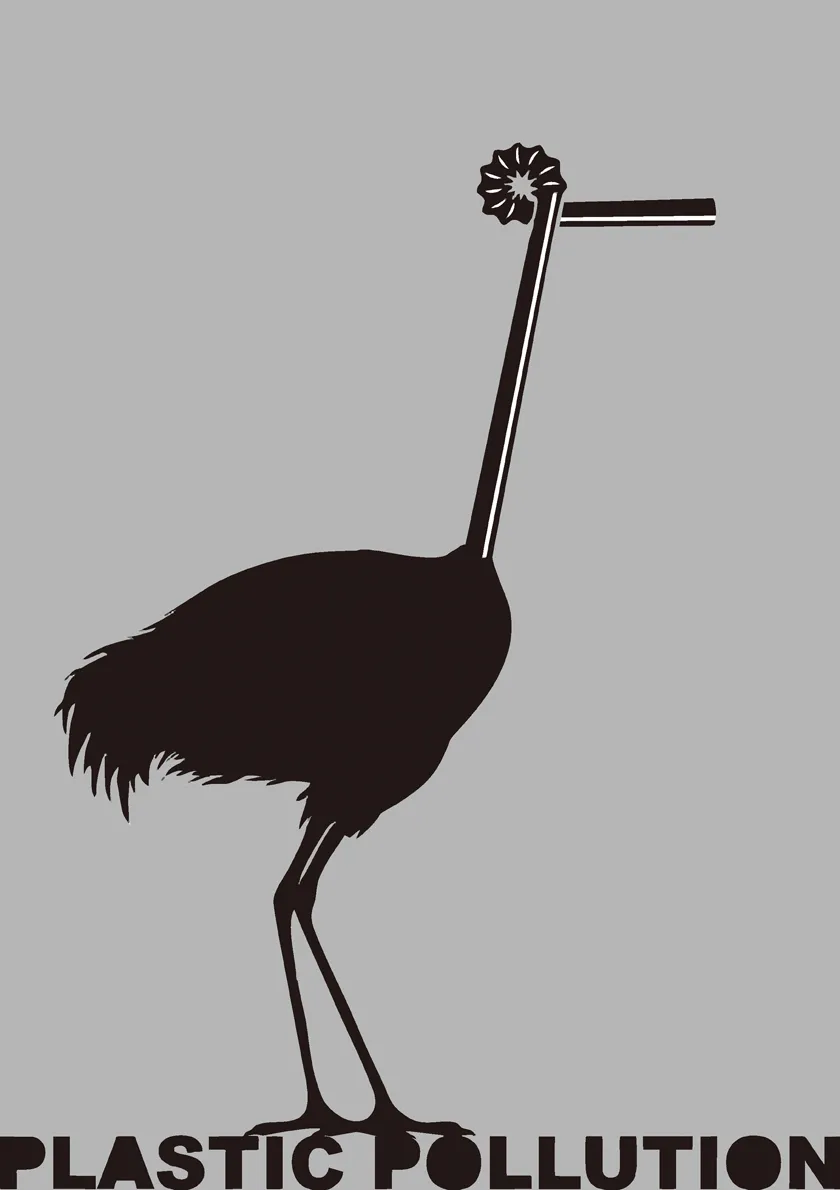 Plastic pollution-birds、deer